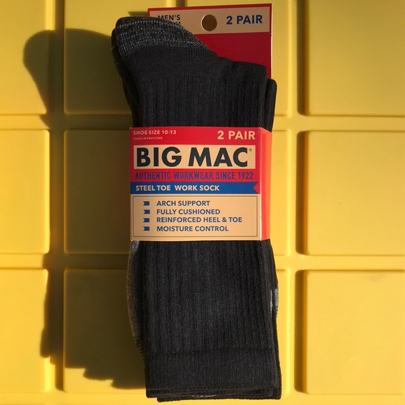 Big Mac | Underwear & Socks | Mens Steel Toe Work Socks 2pair Pack ...